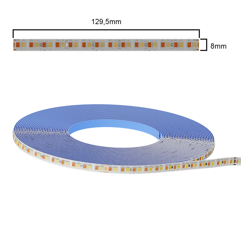 25m CCT LED Lichtband 8mm Breit mit 48VDC 2700-6500K IP65